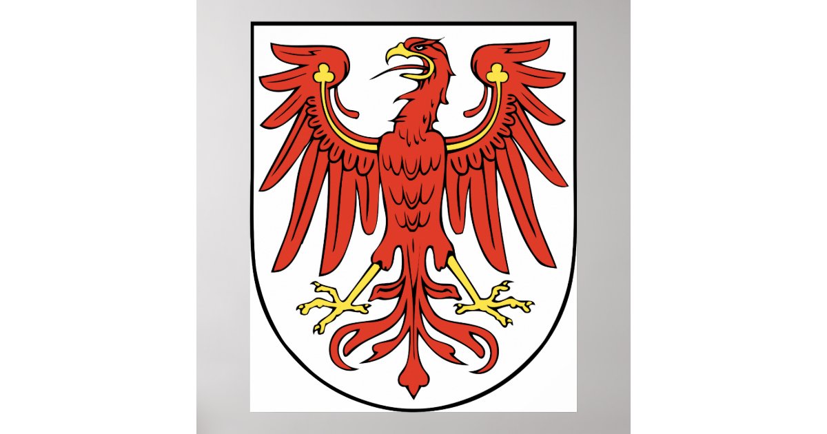 Brandenburg Official Coat of Arms Germany Symbol Poster | Zazzle