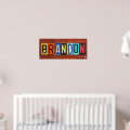 BRANDON License Plate Letter Name Sign Poster | Zazzle
