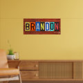 BRANDON License Plate Letter Name Sign Poster | Zazzle