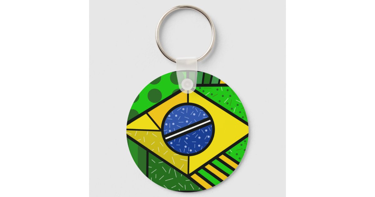 Brasil Brazil brazilian flag Keychain | Zazzle