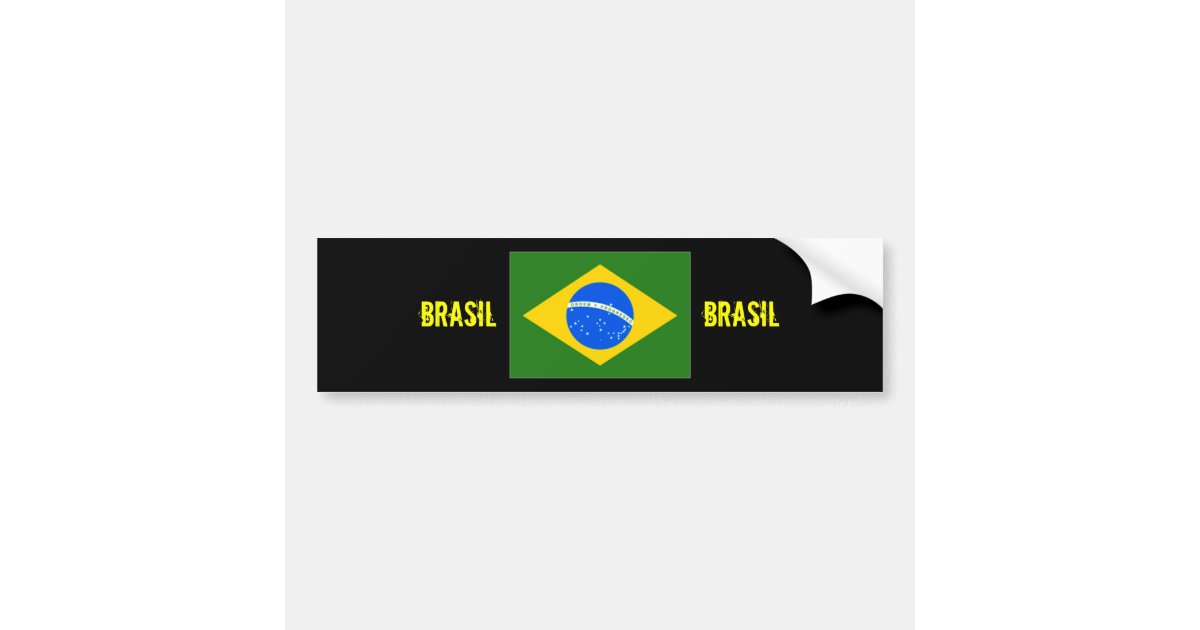 Brasil Center flag bumper sticker | Zazzle
