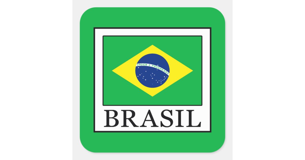 Brasil Square Sticker | Zazzle
