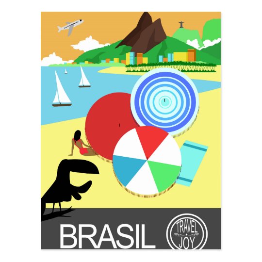 Brasil vintage retro Design Postcard | Zazzle.com
