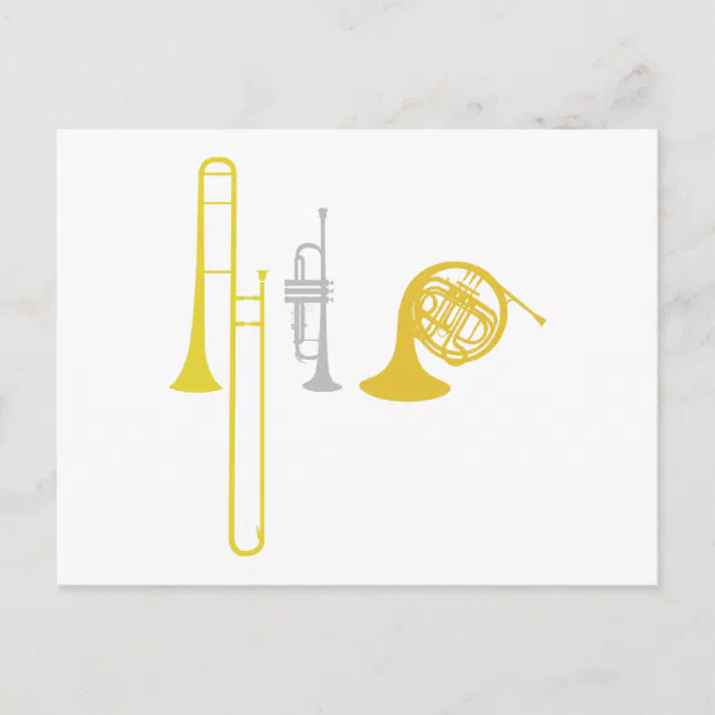 Brass Instruments Postcard | Zazzle