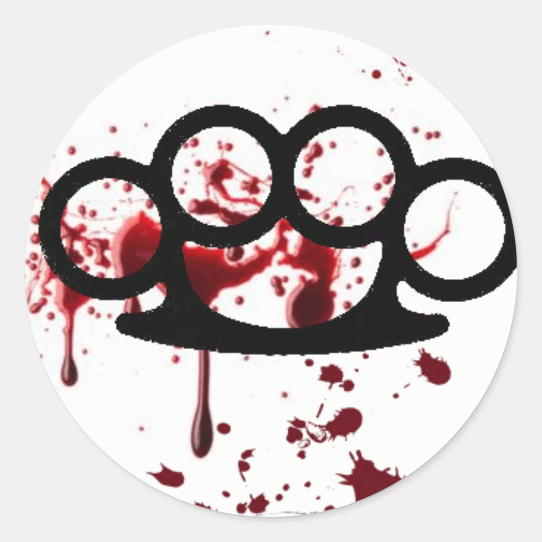 Brass Knuckle Stickers | Zazzle