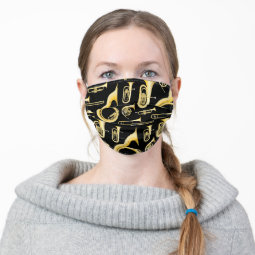 Brass Music Instruments Band Teacher Adult Cloth Face Mask | Zazzle