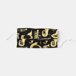 Brass Music Instruments Band Teacher Adult Cloth Face Mask | Zazzle