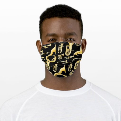 Brass Music Instruments Band Teacher Adult Cloth Face Mask | Zazzle