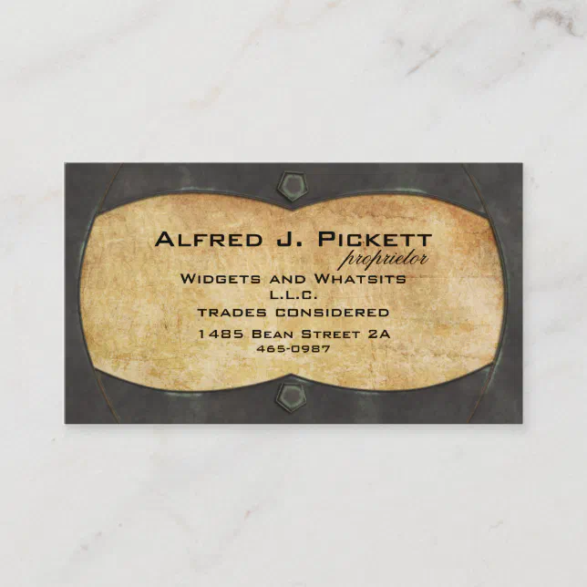Brass Plate Frame Business Card | Zazzle