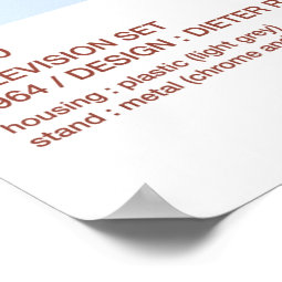 Braun FS 80 Television Set - Dieter Rams Poster | Zazzle