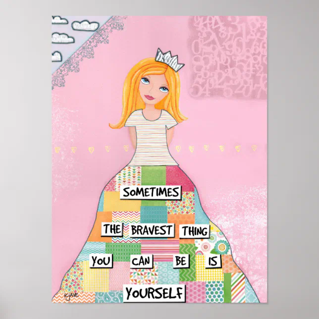 Brave Girl - Art for Girls and Women Poster | Zazzle