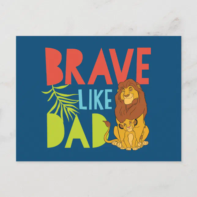 Brave Like Dad Postcard | Zazzle