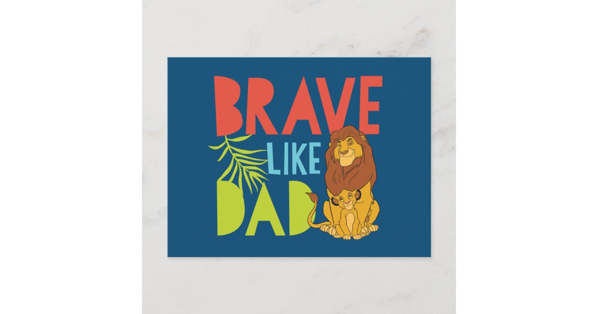 Brave Like Dad Postcard | Zazzle