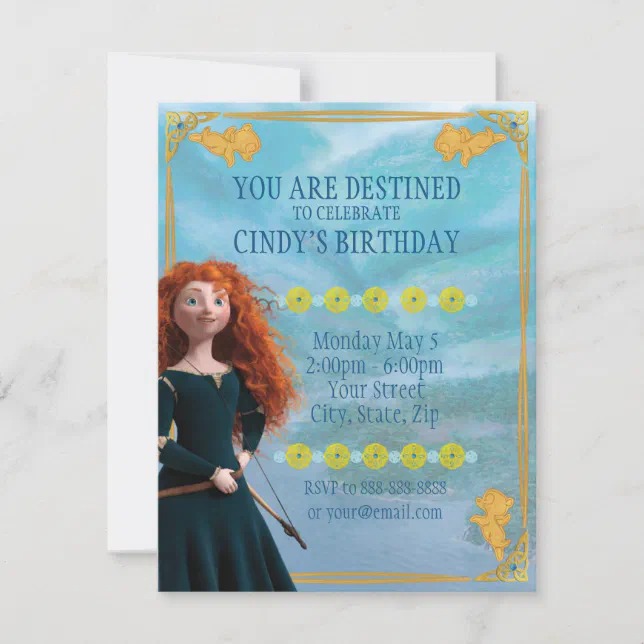 Brave Merida | Birthday Invitation | Zazzle