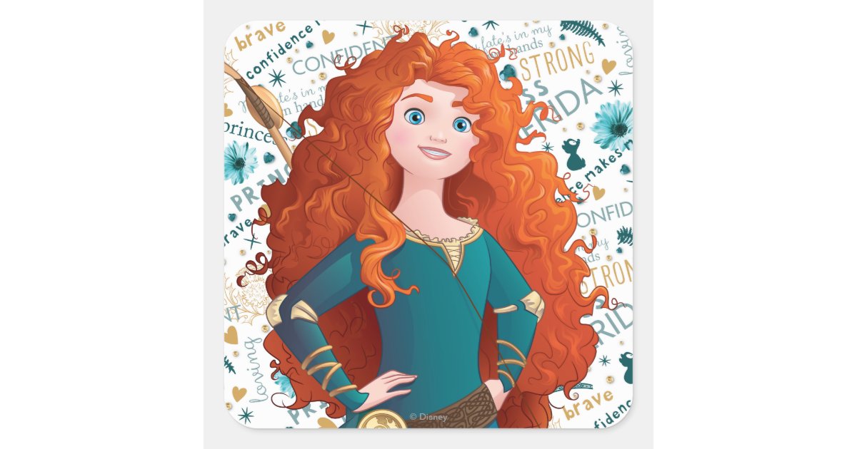 Brave Princess Square Sticker | Zazzle