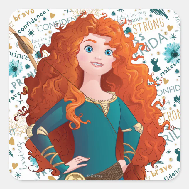 Brave Princess Square Sticker | Zazzle
