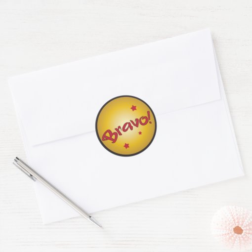 BRAVO recognition and appreciation Classic Round Sticker | Zazzle