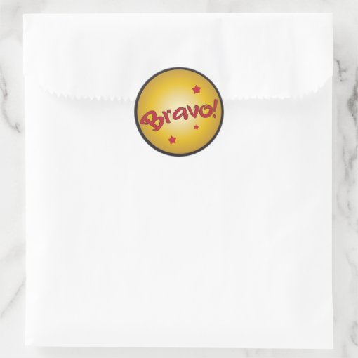 BRAVO recognition and appreciation Classic Round Sticker | Zazzle