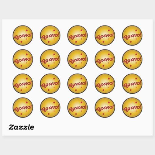 BRAVO recognition and appreciation Classic Round Sticker | Zazzle