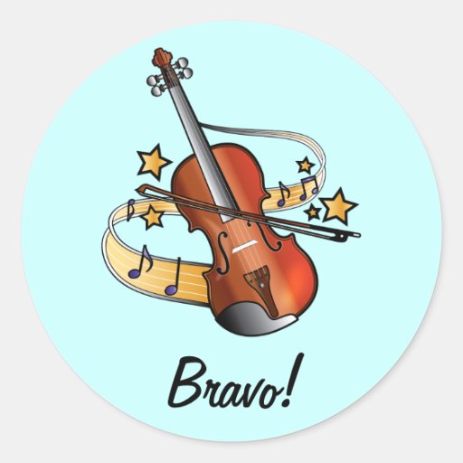 Bravo Sticker for Boy Violin Student | Zazzle