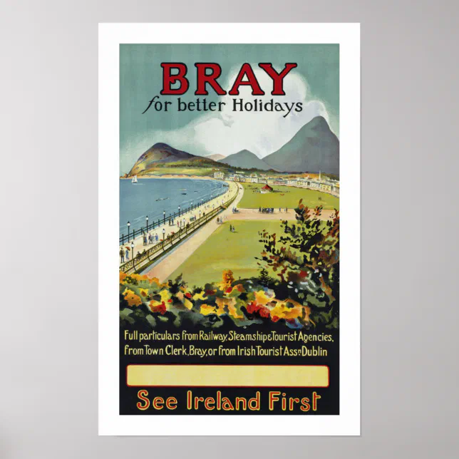 Bray ~ for better holidays poster | Zazzle
