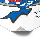 Brayden boys name meaning heraldry shield poster | Zazzle