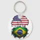 Brazil Brazilian American USA Tree Roots Flag Keychain | Zazzle