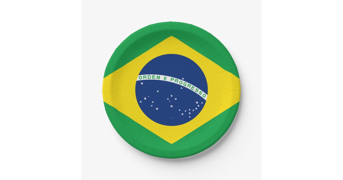 Brazil (Brazilian) Flag Paper Plates | Zazzle
