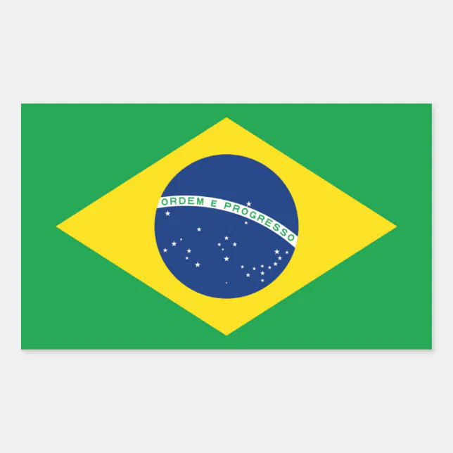 Brazil/Brazilian Flag Rectangular Sticker | Zazzle