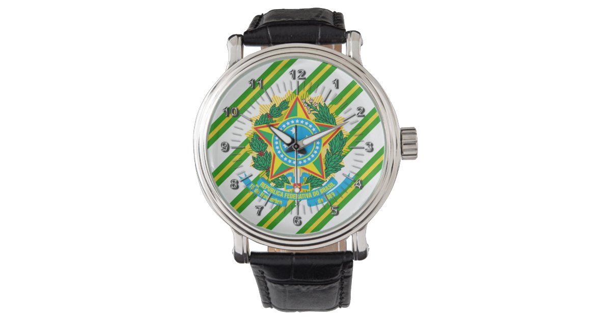 Brazil coat arms watch | Zazzle