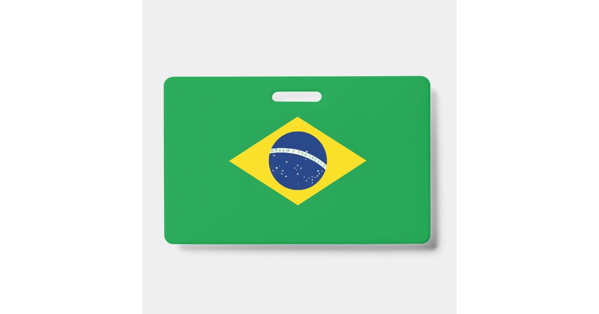 Brazil flag badge | Zazzle