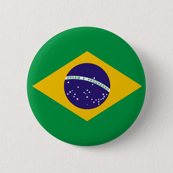 Brazil Flag Button | Zazzle