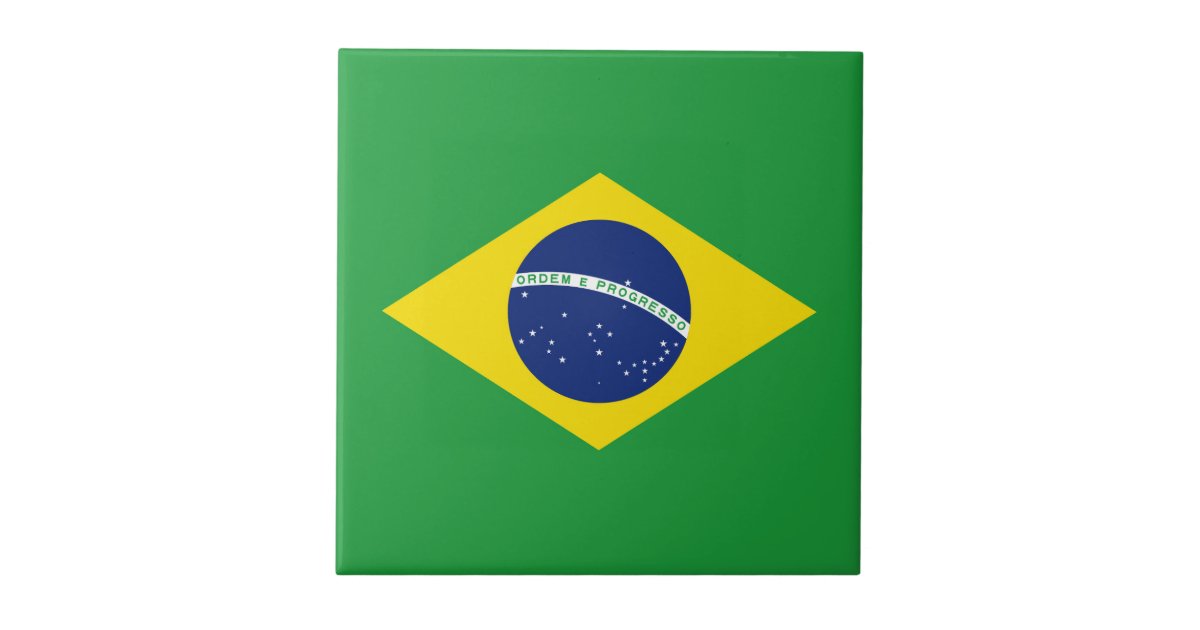 Brazil flag ceramic tile | Zazzle