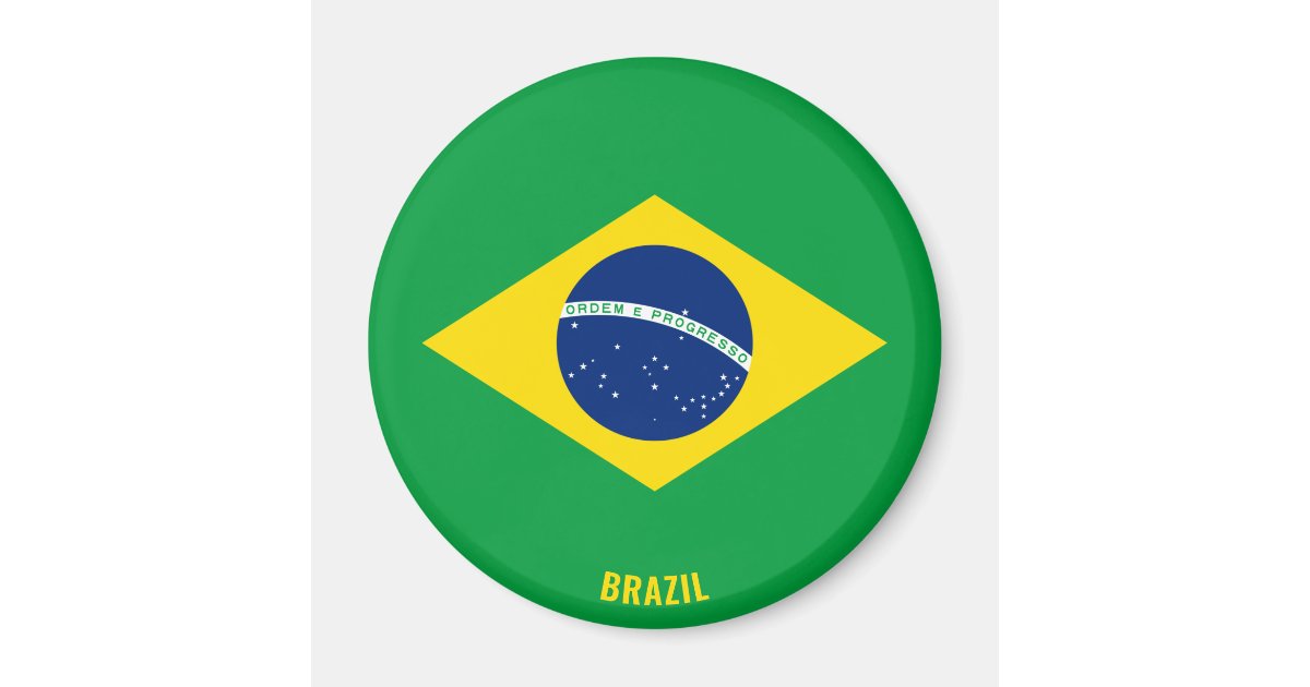 Brazil Flag Charming Patriotic Magnet | Zazzle
