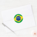 Brazil Flag Classic Round Sticker | Zazzle