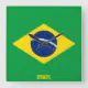 Brazil Flag Dazzling Patriotic Square Wall Clock | Zazzle