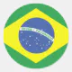 Brazil Flag Design Classic Round Sticker | Zazzle