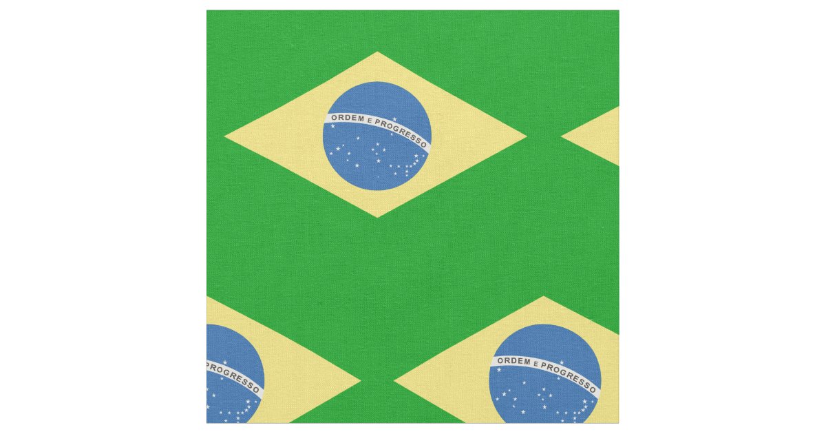 Brazil Flag Fabric | Zazzle