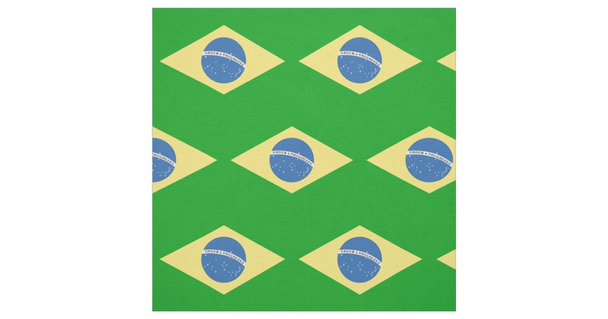 Brazil Flag Fabric | Zazzle