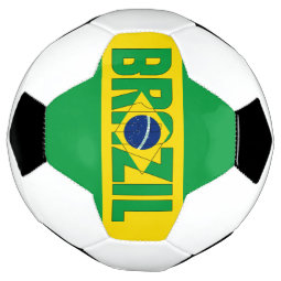Brazil Flag Green Yellow Blue Patriotic Soccer Ball | Zazzle