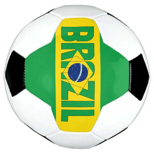 Brazil Flag Green Yellow Blue Patriotic Soccer Ball | Zazzle