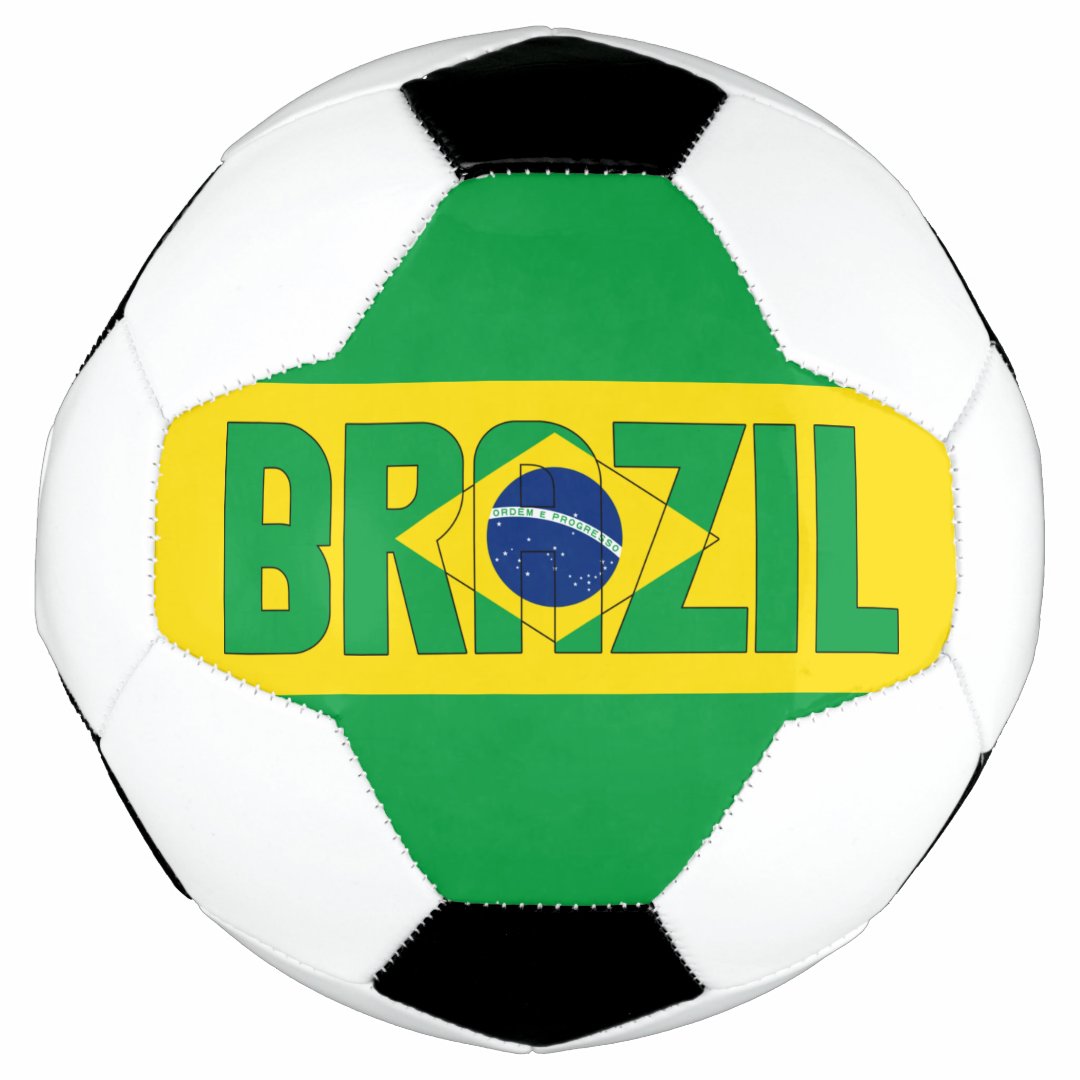 Brazil Flag Green Yellow Blue Patriotic Soccer Ball | Zazzle