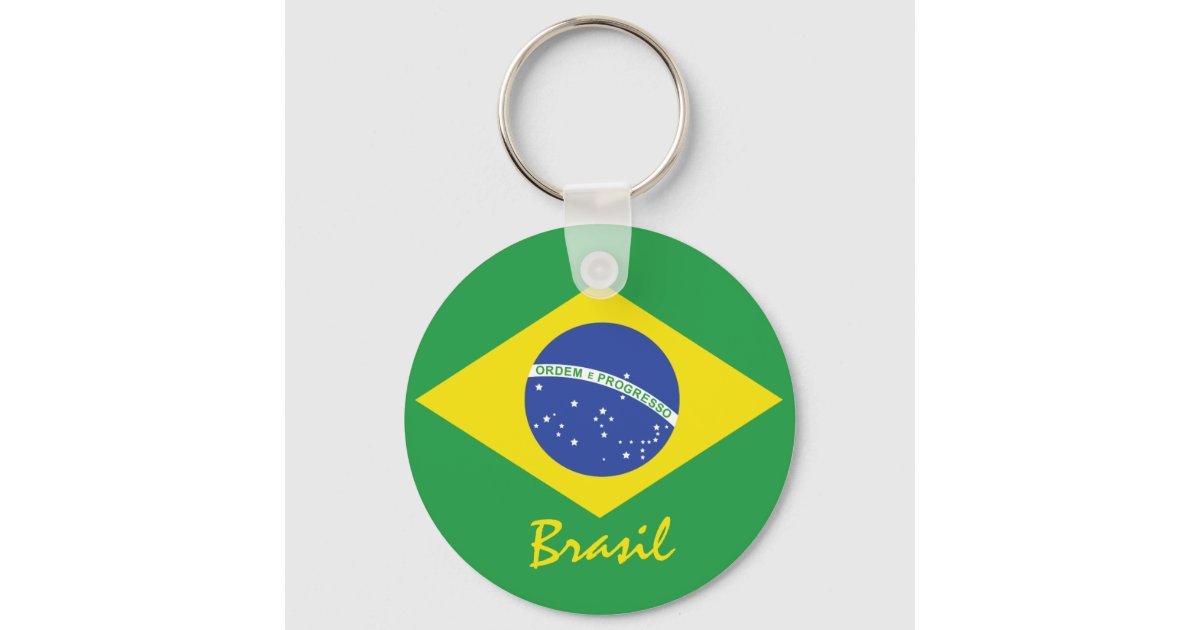 Brazil Flag Keychain | Zazzle