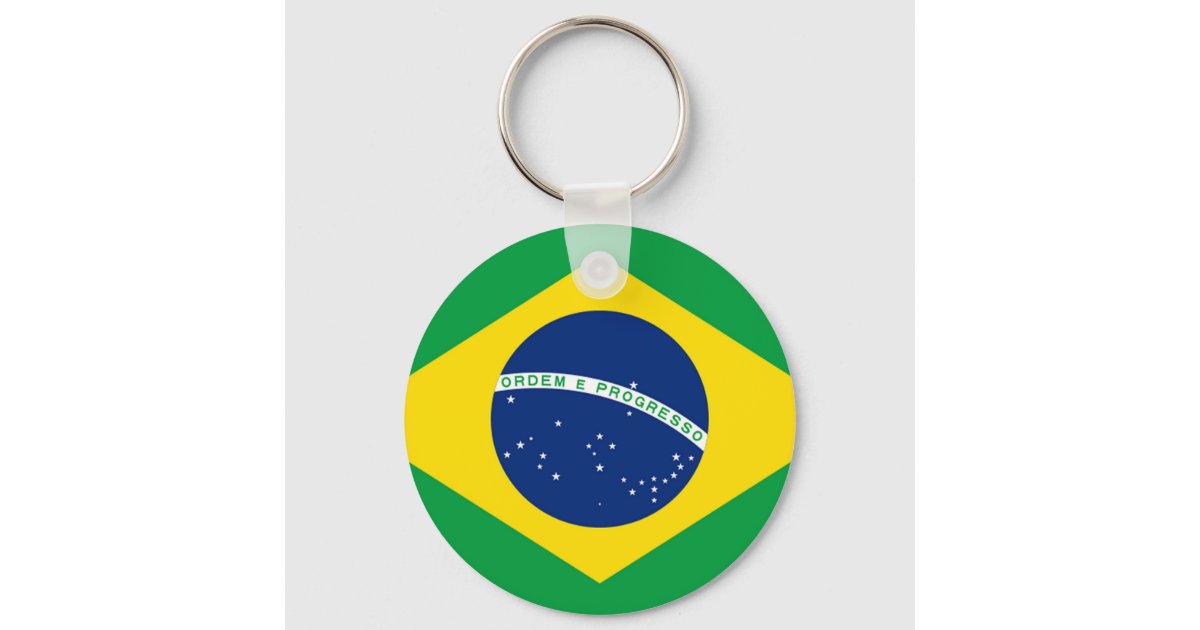 Brazil Flag Keychain | Zazzle