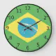Brazil Flag Large Clock | Zazzle