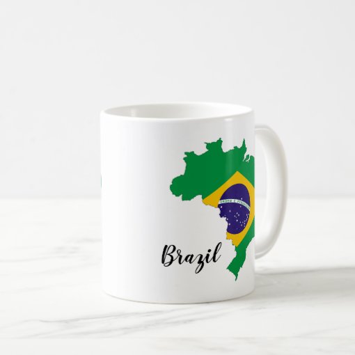 Brazil Flag Map Coffee Mug | Zazzle