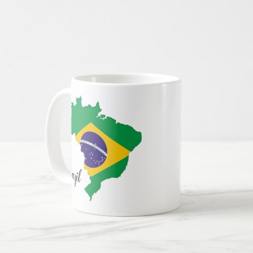 Brazil Flag Map Coffee Mug | Zazzle