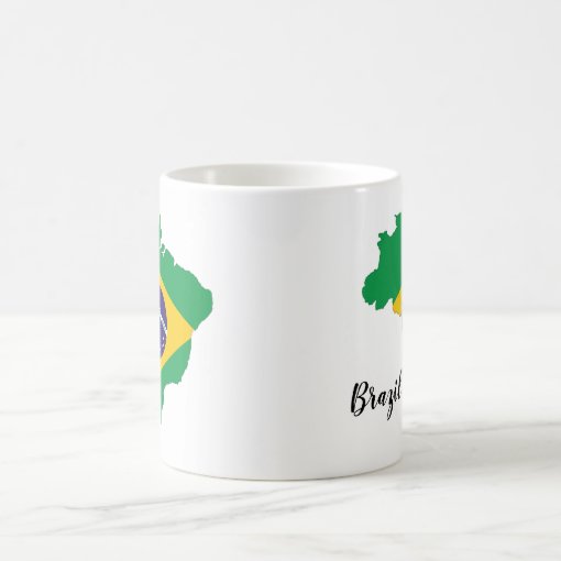 Brazil Flag Map Coffee Mug | Zazzle