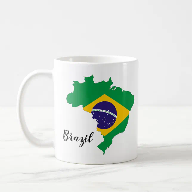 Brazil Flag Map Coffee Mug | Zazzle