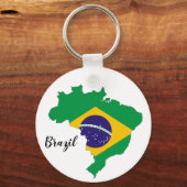 Brazil Flag Map Keychain | Zazzle